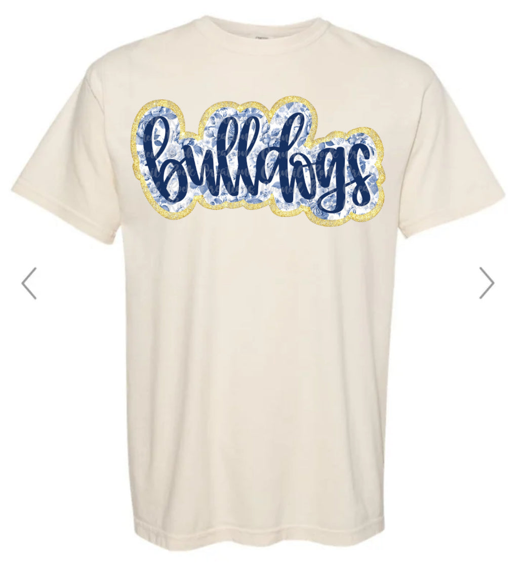 Blackwell Bulldogs Floral Cursive COMFORT COLOR – Downtown Southern ...
