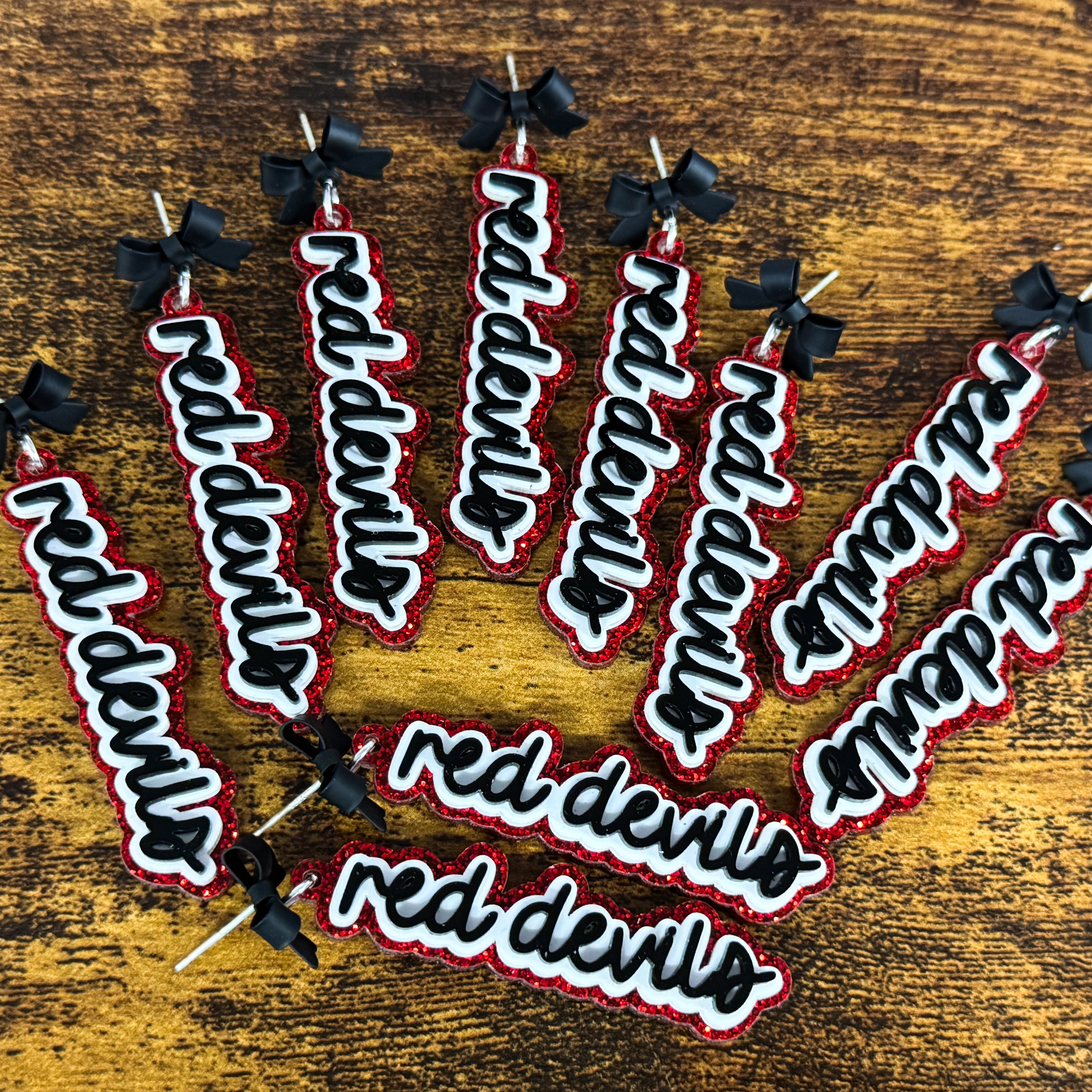 Bowdon Red Devils Bow Earrings – Downtown Southern Outfitters